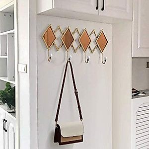 RAZZUM Classic Modern Coat Hooks Wrought Iron Coat Hook Wall Hanging Hook Entrance Key Frame Decorative Coat Hook Free Punching Rack for Coat Coat Handbag Key Coat Hooks Wall Mounted