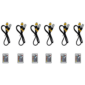 Rockville Best Pack H2O (6) Water Resistant Battery Par DJ Lights+Charge Case