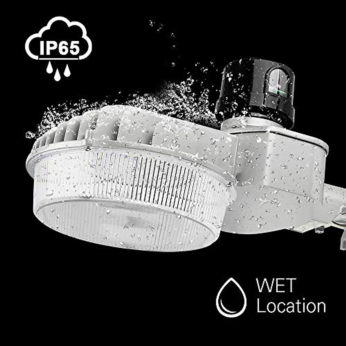 Konlite 45W LED Dusk to Dawn Light- 5800LM - 5000K - 175W MH Equal - UL - Prefect Security Area Light for Barns, Yards, Roadways, Loading Docks and More