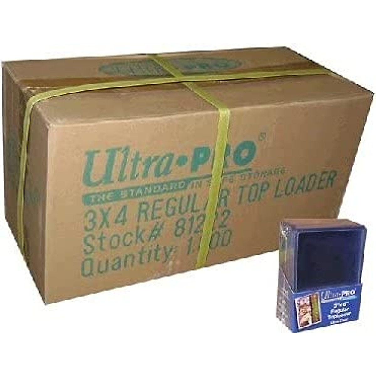 1000 x 3x4" Ultra Pro of Top Loaders for normal sized sports baseball football cards and gaming magic yugioh cards (top load case)