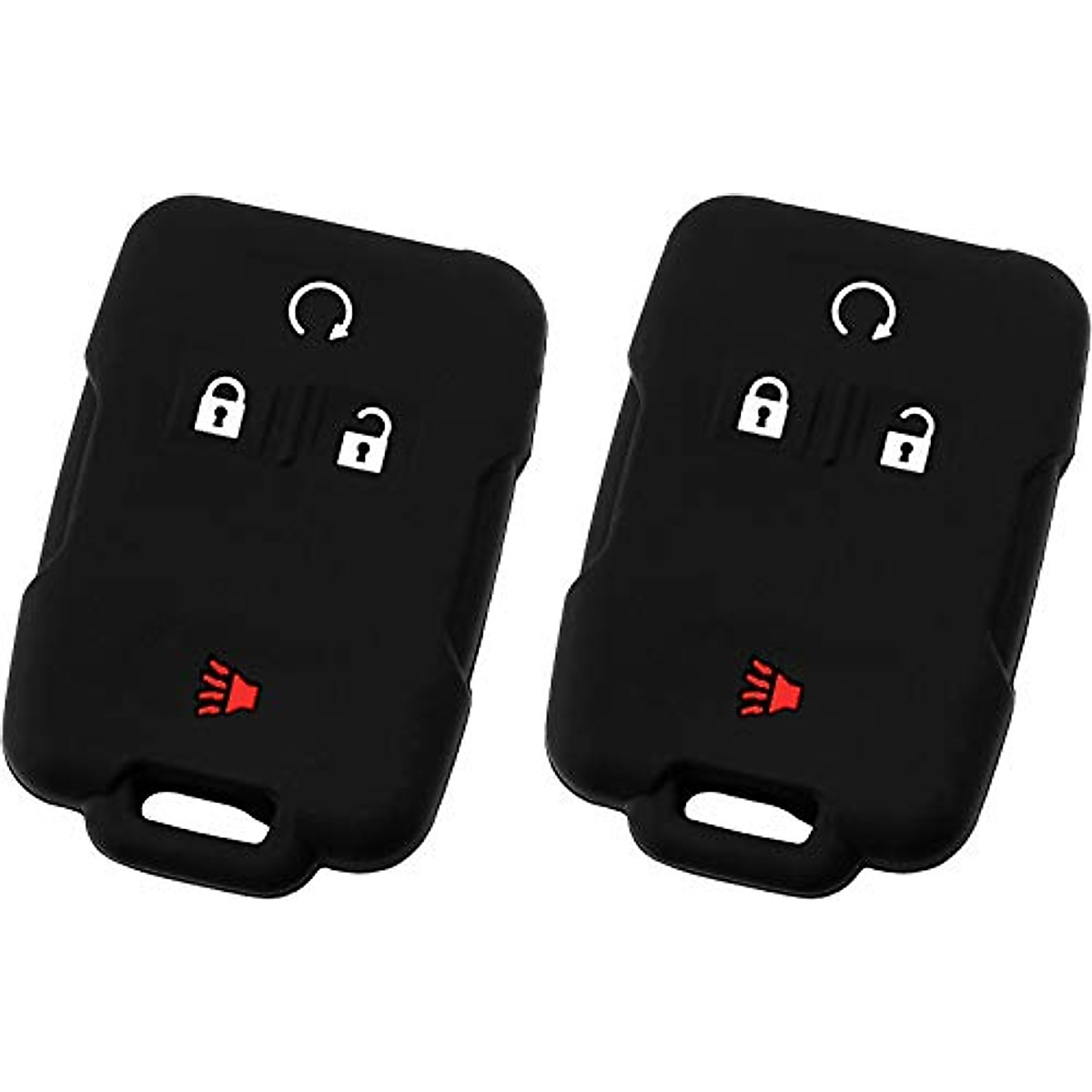 KeyGuardz Keyless Entry Remote Car Smart Key Fob Shell Cover Protective Case for Chevy GMC Sieraa Silverado (Pack of 2)