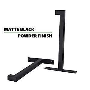 6 Pcs Heavy Duty Shelf Brackets 12 Inch Wall Mounted Industrial Metal Shelving Supports with Lip