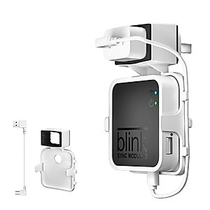 Outlet Wall Mount for Blink Sync Module 2,Simple Mount Bracket Holder for All-New Blink Outdoor and All-New Blink Indoor Home Security Camera with Easy Mount Short Cable（White,1pack）