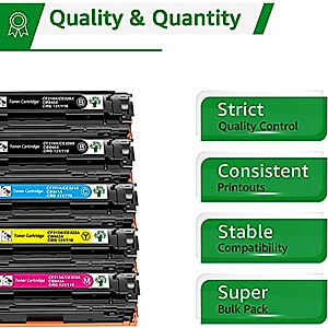GREENSKY Compatible Toner Cartridge Replacement for Canon 131 131H MF624Cw MF628Cw LBP7110Cw MF8280Cw MF8080Cw Printer (Black, Cyan, Yellow, Magenta, 5-Pack)