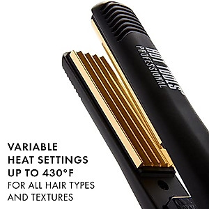Hot Tools Pro Artist 24K Gold Crimping Iron | For Light Textured Crimps and Volume (1 in)