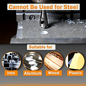 ATOPLEE Countersink Chamfer Tool,4pcs 90 Degree High Speed Steel Countersink Bits for Wood,Metal, Fiberboard, Plywood, Plastic, PVC,Size 2-5,5-10,10-15,15-20mm