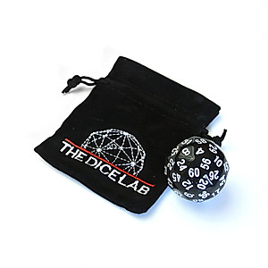 D60 Sixty-sided Gaming Die Dice in Black