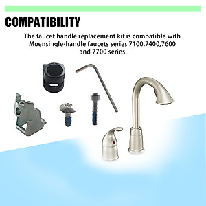Replacement Handle Adapter Kit for Moen 100429, Single Handle Faucet Adapter Repair Kit for Moen 100429(2 Sets)