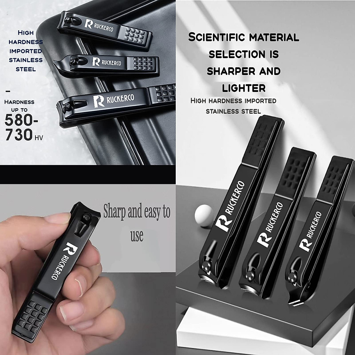 Nail clippers set matte stainless steel 3 pcs fingernail clippers &slant edg Toenail Clipper Cutter Metal Case .The best gift nail clippers for men and women