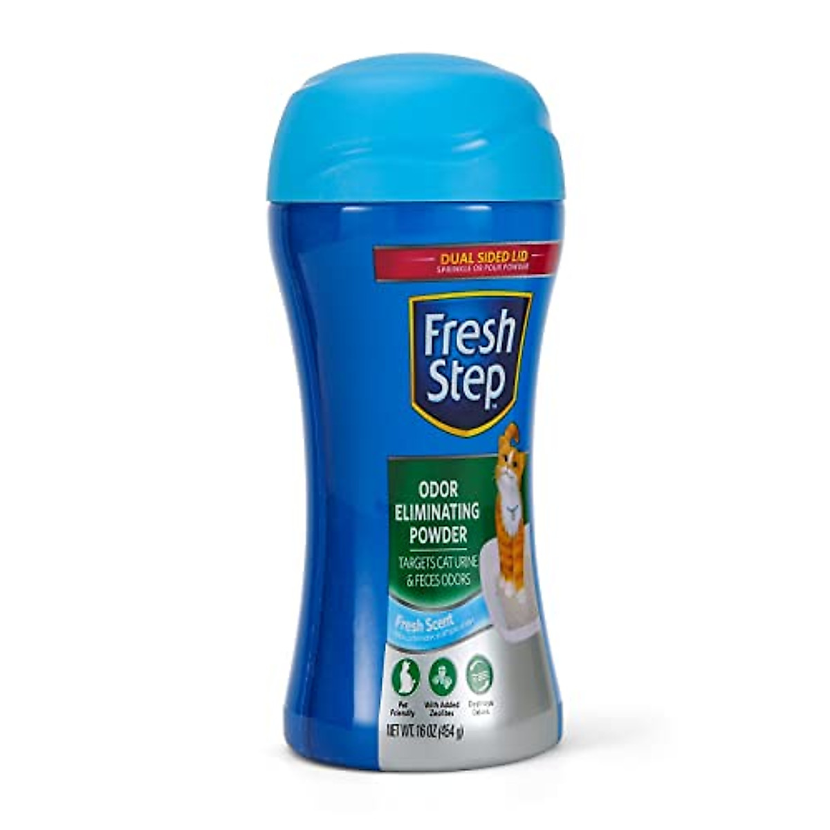 Fresh Step Cat Litter Box Odor Eliminating Powder | Cat Deodorizer for Litter Box | Easy to Use Odor Neutralizing Powder Cat Product for the Home - 16 Ounces