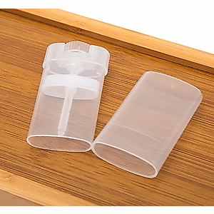 Xiboya textile Empty Oval Deodorant Lip Lipstick Balm Tubes Containers Plastic 20PCS 15ML Transparent (15ml, Transparent)