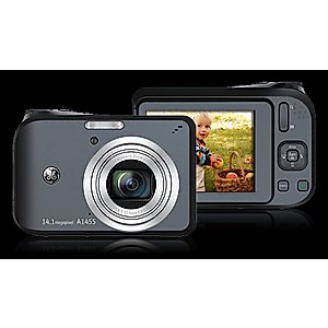 GE A1455 14MP Digital Camera with 5X Optical Zoom and 2.7-Inch LCD with Auto Brightness (Black)
