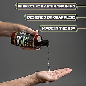 Gold BJJ Submission Soap Body Wash - Shower Gel Packed with Tea Tree Oil for Jiu Jitsu, Wrestling, MMA, and Boxing