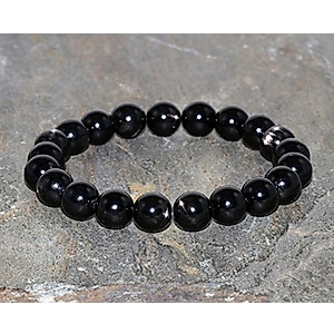 Hypersthene Bracelet Handmade Grade AAA 8mm Black Shiller Enstatite Beaded Gemstone Bracelet Memory Bracelet Jewelry Gift Bracelet Stacking