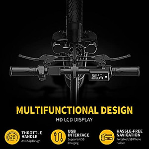 EBKAROCY Ebikes for Adults, 400W Motor 20MPH Max Speed, 14” Tire, 48V 15AH Removable Battery for Electric Bike, Multi-Shock Absorption, City Commuter, Foldable Adult Electric Bicycles for Women, Men