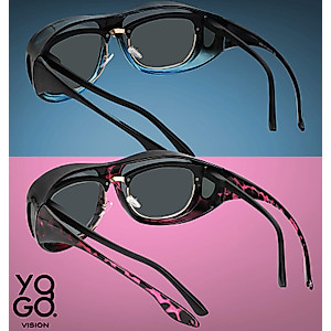 Fit Over Wrap Sunglasses Polarized Lens Wear Over Eyeglasses 100% UV Protection for Men and Women