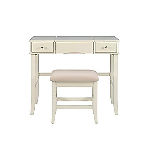Linon Set, Cream Jackson Vanity, 30" x 36" x 18",