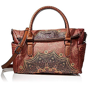 Desigual womens Tekila Sunrise Loverty 2 Top Handle Bag, Cognac, One Size US