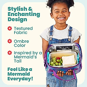 OMBU Mermaid Girls Lunch Box Kids Lunch Box - Kids Lunch Bag Kids Insulated Lunch Bag for Kids - Lunch Box for Girls - Lunch Boxes for Kids Kid Lunch Box Toddler Lunch Box for Daycare Kids Lunchbox