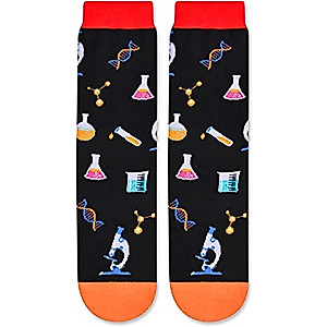 sockfun Science Socks Science Gifts for Teens Scientist Gifts Chemistry Socks Chemistry Gifts for Men Women, Gifts for Science Lovers Science Stocking Stuffers
