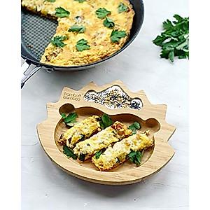 bamboo bamboo ® Baby and Toddler Suction Plate for Feeding and Weaning | Bamboo Plate with Secure Suction | Suction Plates for Babies from 6 Months (Hedgehog-Pink)