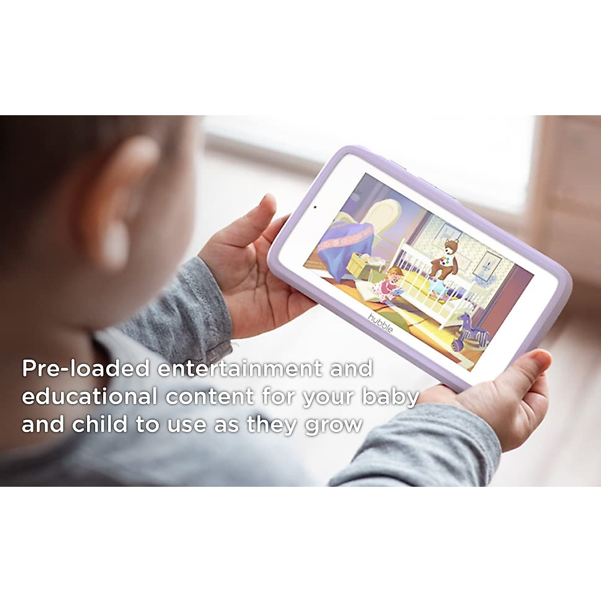 Hubble Nursery Pal Touch 5" Smart Baby Monitor with Camera and Audio, WiFi Baby Camera Monitor with Flexible Wall Mount; Pan Tilt Zoom; 2Way Talk, Interactive Smart HD Monitor & Smartphone App