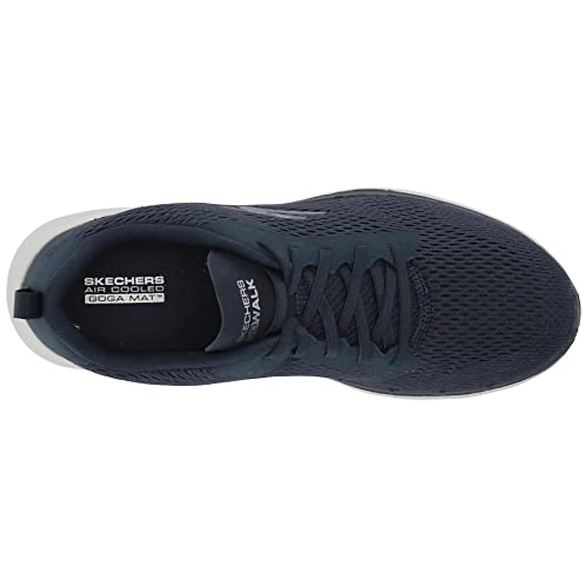 Skechers Women's GO Walk 6-Bold Vision Sneaker, Navy/White, 6