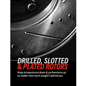 Power Stop K2220-36 Front and Rear Z36 Truck & Tow Brake Kit, Carbon Fiber Ceramic Brake Pads and Drilled/Slotted Brake Rotors