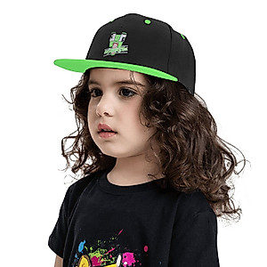 FGN Kids Frog Baseball Caps, Adjustable Hip Hop Trucker Hat for Boys Girls Green5, One Size