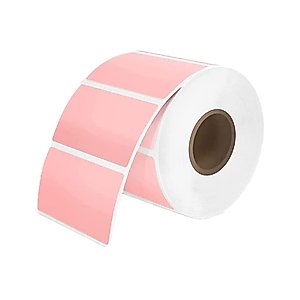 Phomemo Pink Direct Thermal Labels for Label Printer, Perforated Barcode Address Thank You Labels, Compatible with Rollo, iDPRT, Zebra Desktop Printers - 2.25" X 1.25”,1000/Roll
