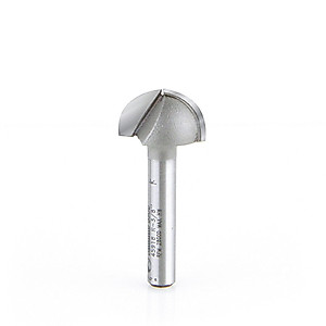 Amana Tool 45918 Core Box 3/4-Inch Diameter x 7/16-Inch Cutting Height x 3/8 Radius x 1/4-Inch Shank 2-Flute Carbide Tipped Router Bit
