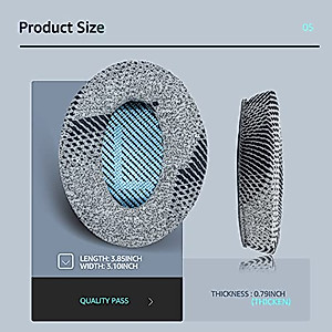 Wzsipod Cooling-Gel QuietComfort 35 / QC 35ii Replacement Ear Pads for Bose Headphones, Compatible with Bose QC45 QC35 QC25 QC2 QC15/ Around-Ear 2 AE2i AE2w/ SoundTrue & SoundLink Series (Grey Fabric)