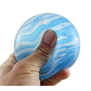 Set of 5 Sugar Balls - Galaxy/Glitter/Swirl/Rainbow/Solid - Thick Glue/Gel Stretch Ball - Ultra Squishy and Moldable Slow Rise Relaxing Sensory Fidget Stress Toy (Random Colors)