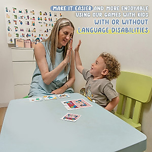 Milim Speech Therapy Toys for Toddlers Age 2 and Up - Autism Tools Flash Cards Sentences, Milim Speech Therapy Sentence Building, Speech Therapy Book, Milim Cards, Speech Therapy Game Kit, If & Then