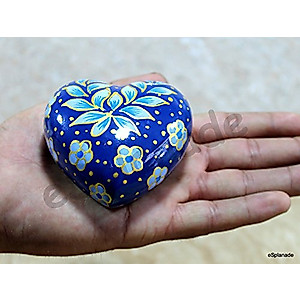 eSplanade Heart Shaped Companion Cremation Urn - Pair of 2 with Stand - Memorial Container Jar Pot | Metal Urns | Burial Urns | Memorial Keepsake | Brass urns | Double Urns