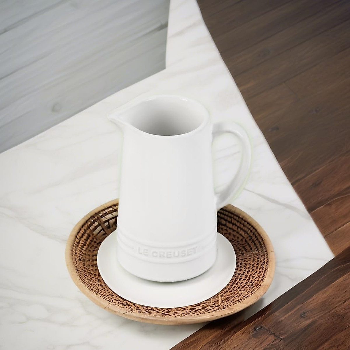 Le Creuset Stoneware Small Pitcher, 10 oz., White