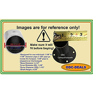 ODC Carport Canopy Foot Pads Base Plates Leg pegs (6)