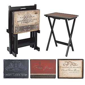 Home Decorators Collection Tuscan Wine Tv Trays Set, Set, Multi