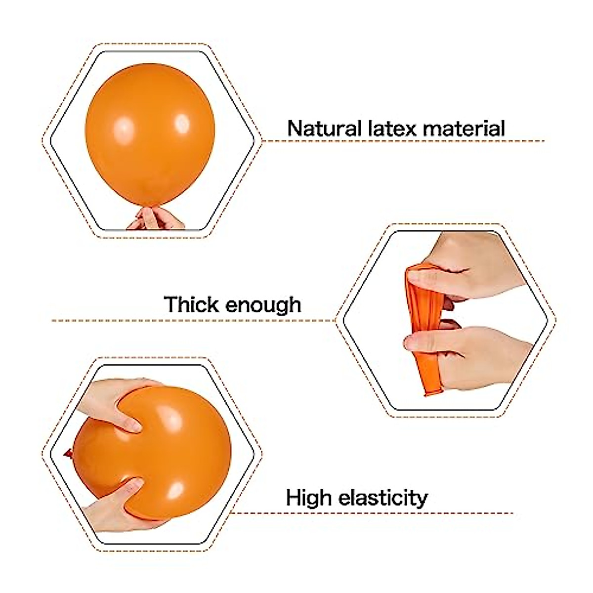 Orange and Black Balloons Arch Garland Kit-148Pcs Orange Black Metallic Confetti Balloon for Birthday Anniversary New Years Baby Shower Engagement Wedding Retirement Party Decoration