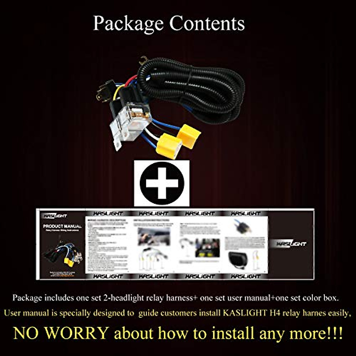 KASLIGHT H4 Relay Harness 1Set 2 Headlight Harness H6054 7x6 6054 Headlight H4 Relay Harness Toyota Pickup Headlights H4 Wiring Harness Kit For Toyota 95-97 Tacoma 88-95 Pickup Fix Dual Ground Problem