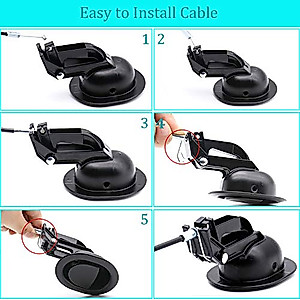 ttmagic Universal Heavy-Duty Metal Sofa Chair Recliner Release Pull Handle Replacement Parts with Cable, Fits Ashley, Lazy Boy and Most Recliner Sofa Brand, Recliner Handle Size 3" x 3.5"