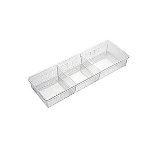 Chris.W Desk Drawer Organizer Tray with Adjustable Dividers, Multi-Drawers for Makeups, Utensil, Pens, Flatware and Junks - Set of 4 (2 Large + 2 Small) 10.24 Inch Length