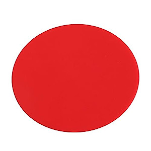 KeLoNg Rubber Jar Opener Gripper Pad, Multi-purpose Bottle Lid Opener for Weak Hands, Solid Color Round Kitchen Table Coaster Trivet Mat, Washable & Durable, Red