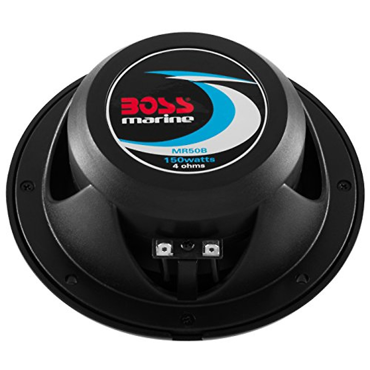 BOSS Audio Systems MR50B 5.25 inch Marine Stereo Boat Speakers - 150 Watts (pair), 2 Way, Full Range Audio, Tweeters, Coaxial, Weatherproof, Sold in Pairs