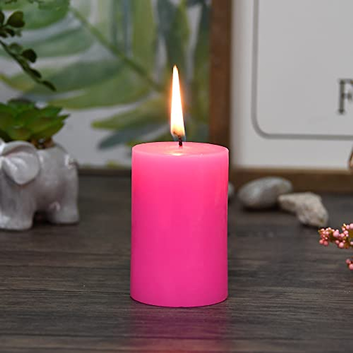 2 x 3 Hot Pink Pillar Candle