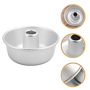 Yardwe Tube Pans for Baking Mini Angel Food Cake Pan, 4 inch Round Chiffon Cake Mold Aluminum Tube Pan Baking Cake Mould Donuts Molds