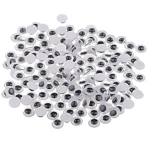 DYNWAVE Wiggle Eye Round Moving Wiggly Wobbly Googly Eyes Kids Favorite Craft Toys, 6mm 200pieces