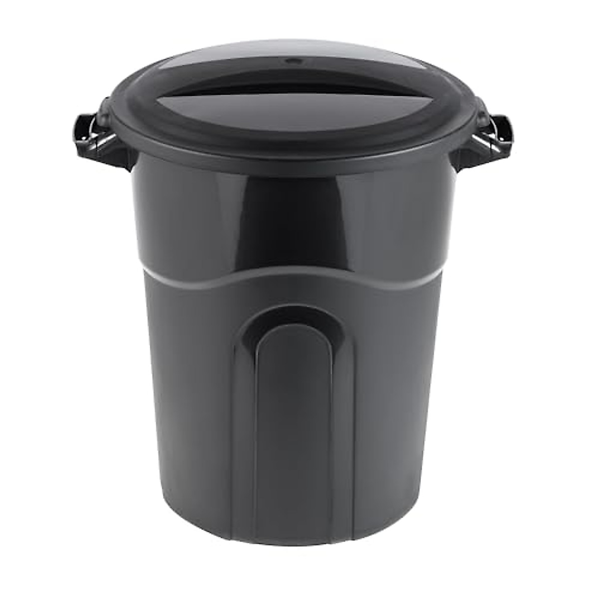 BCWYO 20 Gallon Heavy Duty Plastic Garbage Can, Included Lid, Black