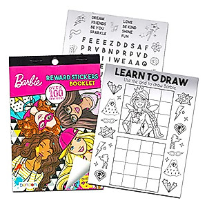 Barbie Coloring and Activity Book Super Set - 4 Books with Over 25 Stickers Party Pack