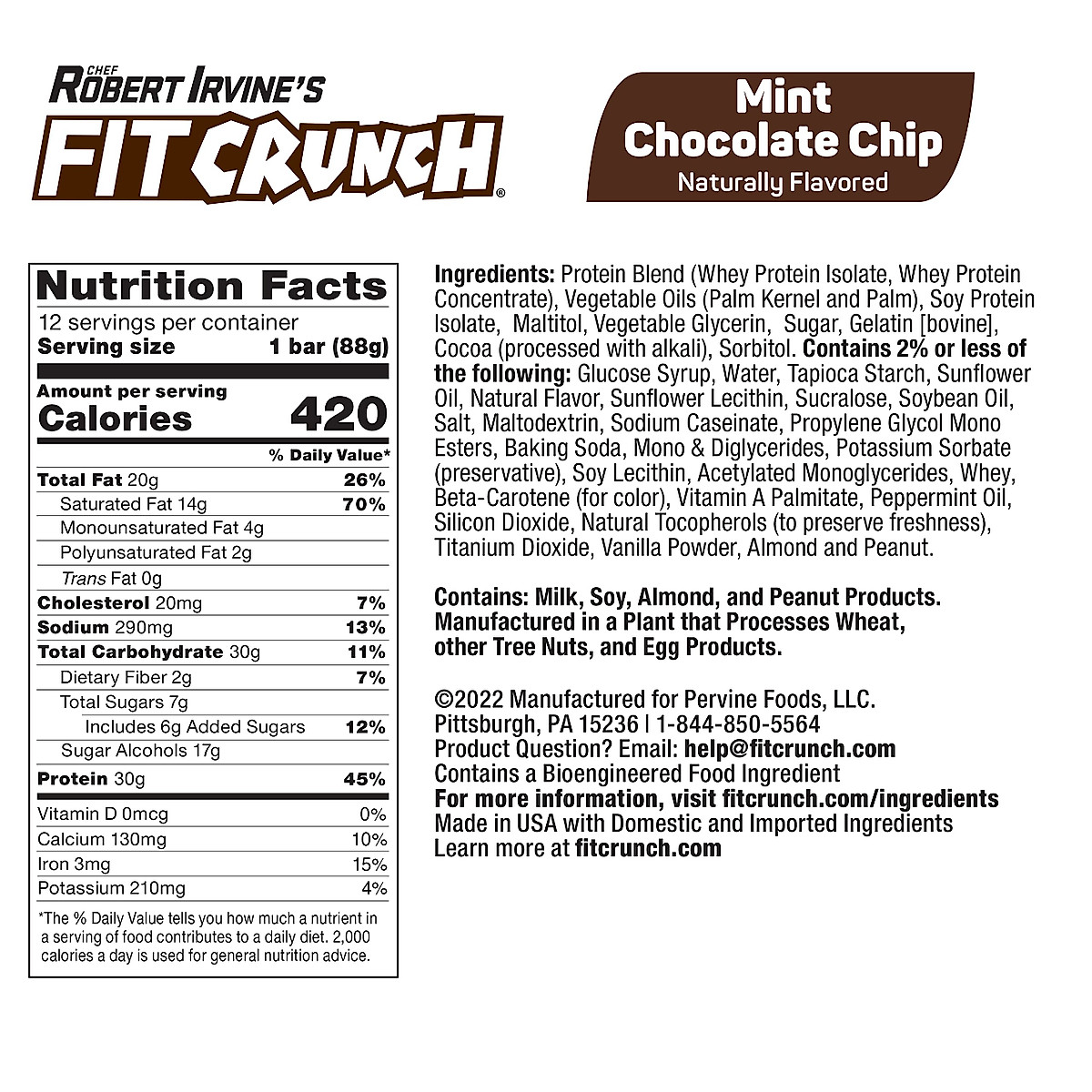 FITCRUNCH Full Size Protein Bars, Designed by Robert Irvine, 6-Layer Baked Bar, 6g of Sugar, Gluten Free & Soft Cake Core (Variety Pack)